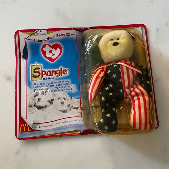 Toys | Rare Ty Mcdonalds Teenie Beanie Baby Mini Spangle The Bear 1999 ...